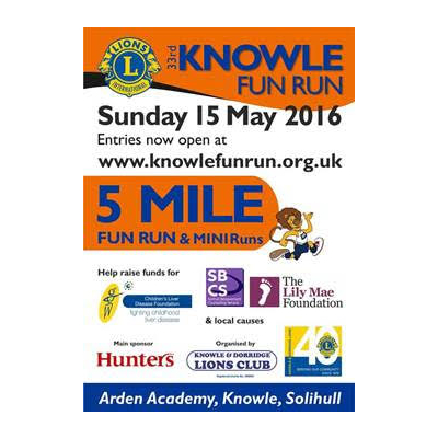 Knowle Fun Run - Sunday 15th May