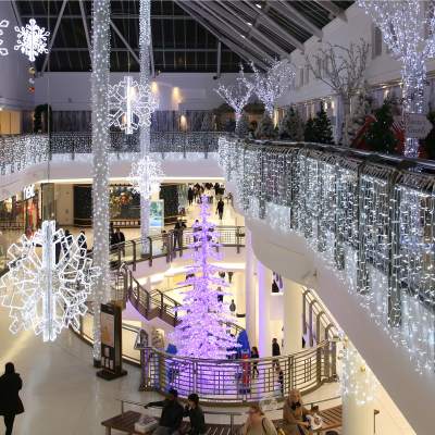 Charity partnerships at intu Watford, including a colour changing tree ...