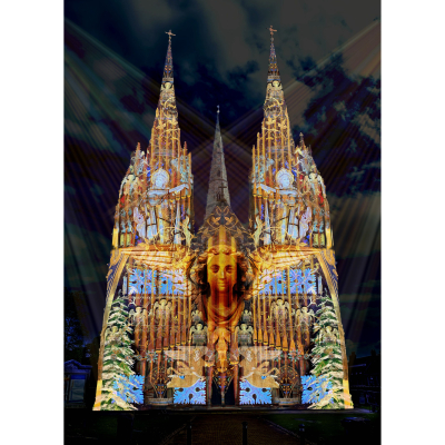 Sing Choirs of Angels: a light spectacular by Illuminos at Lichfield ...