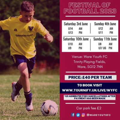 Ware Youth FC Festival of Football 2023 (5 - a - side)