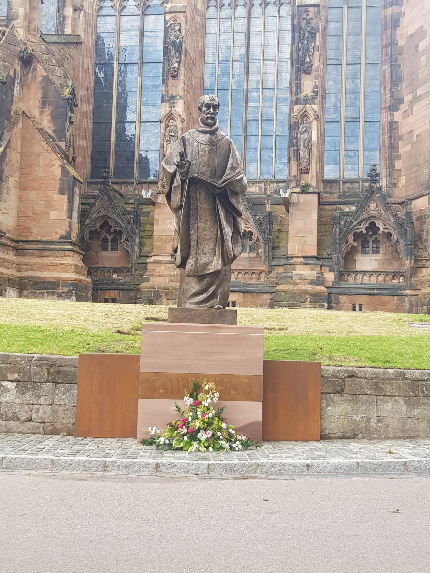 Major new Statue of St Chad unveiled at Lichfield Cathedral