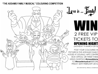 The Addams Family colouring competition
