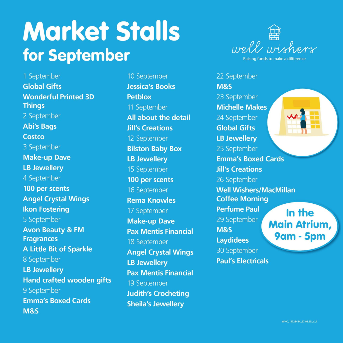 Market Stalls in the Hospital Atrium September 2025
