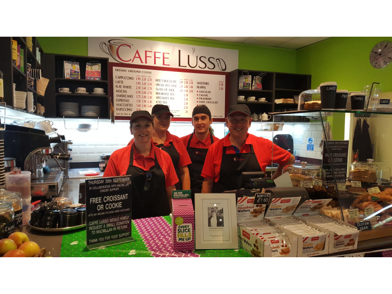 Caffe Lusso Coffee Shop Fleet based in Ancells Farm
