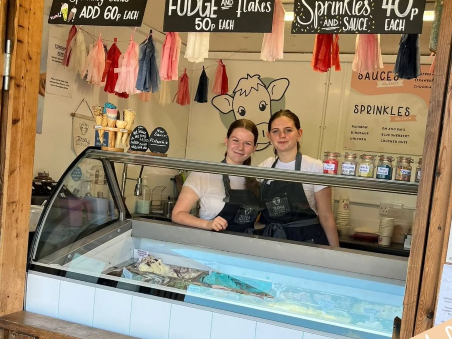 Jersey Girls Dairy Ice Cream Parlour in Bury, Cow to Cone Ice Cream ...